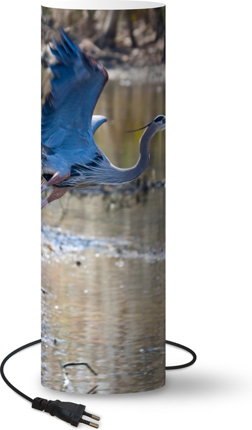Lamp Louisiana - Reiger vliegt weg lamp - 50 cm hoog - Ø16 cm ...