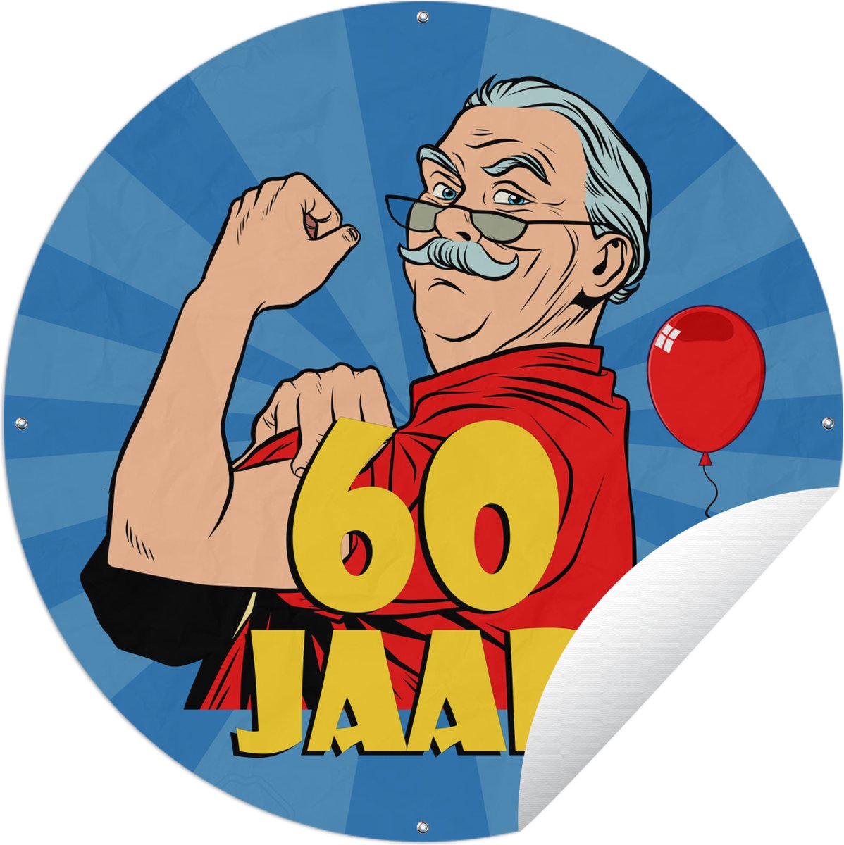 Garden Circle Anniversaire - 60 ans - Homme - 90x90 cm - Affiche de ...