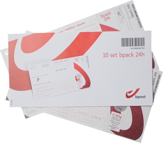 BPost frankeeretiketten voor pakjes tot 2 kg, pak van 10 stuks | bol.com