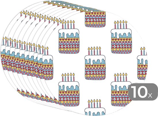 Ronde placemats - Onderlegger - Placemats rond - Patroon - Taart ...