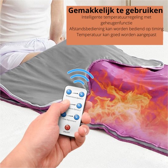 Infrarood Deken – Infrarood Sauna deken – met Afstandsbediening – Tijd ...