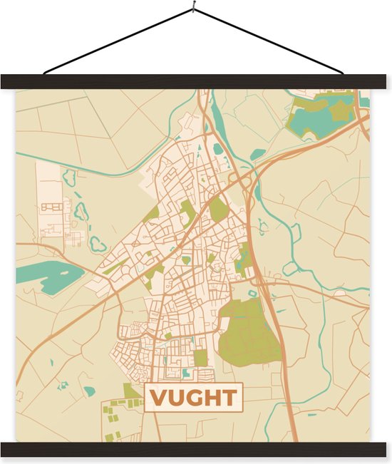 Schoolplaat - Plattegrond - Vught - Stadskaart - Kaart - 90x90 cm ...