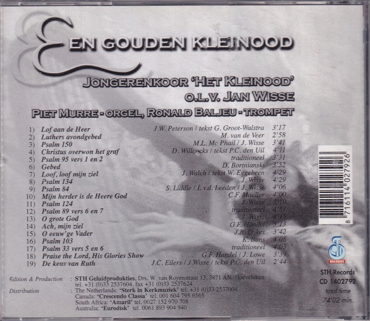 Een gouden kleinood - Jongerenkoor Het Kleinood o.l.v. Jan Wisse ...