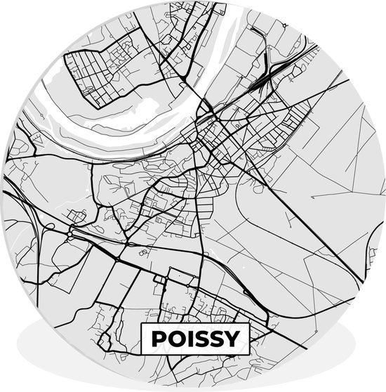 Wall Circle - Wall Circle Indoor - City Map - France - Map - Poissy ...