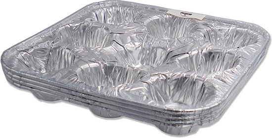 Mini muffins vormen uit aluminium - 9 muffins - 20 containers | bol