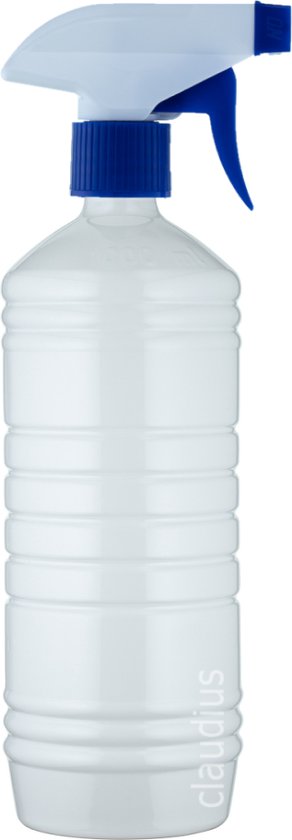 Lege Fles 500 ml Wit met blauwe spraykop - set van 10 stuks - leeg ...