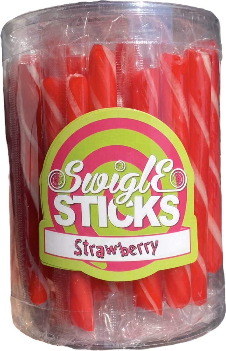 Swigle sticks - strawberry - 50 stuks - mini lolly’s - aardbei ...