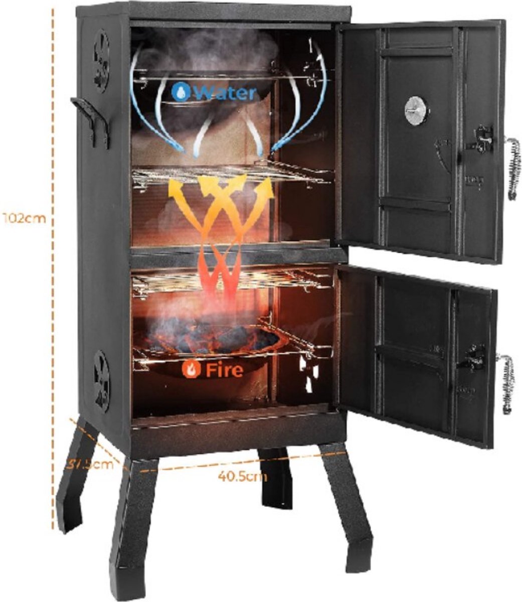 Manzibo Houtskool bbq - Smoker - Camping Grill - Vuurtafel ...