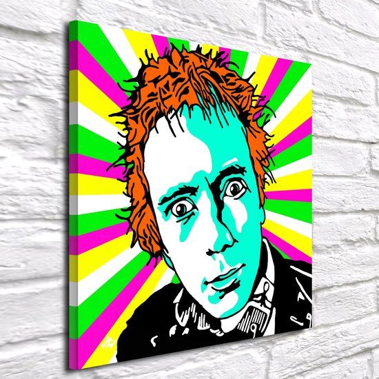 Pop Art Johnny Rotten Canvas - 100 x 100 cm - Canvasprint - Op ...