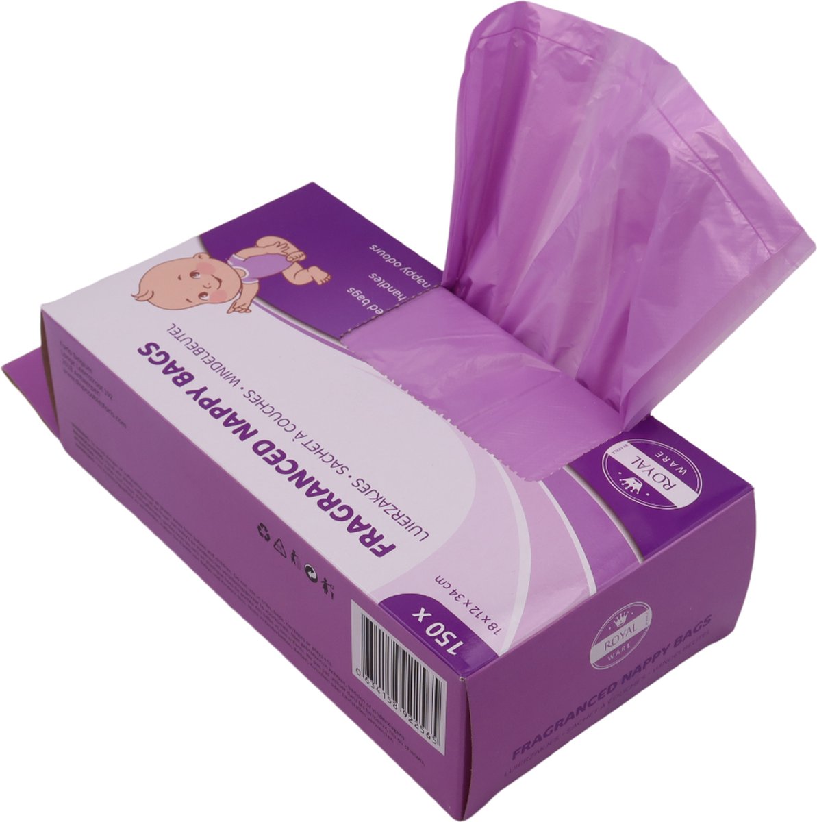 Geparfumeerde luierzakjes - baby verschonen - 150 luier zakjes | bol.com