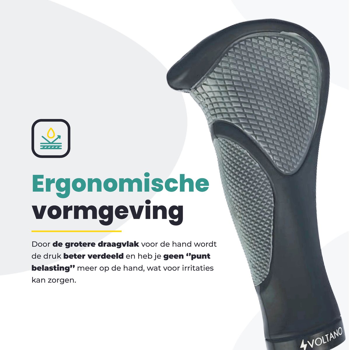 Voltano Ergonomisch Gevormde Fiets Handvatten - Handvat Eenvoudig en ...