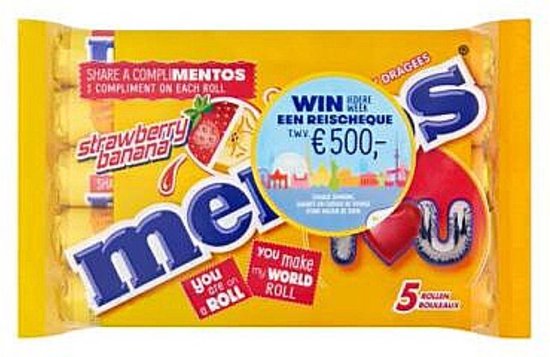 Mentos - Strawberry Banana - Rol - 37.5 gram | bol.com