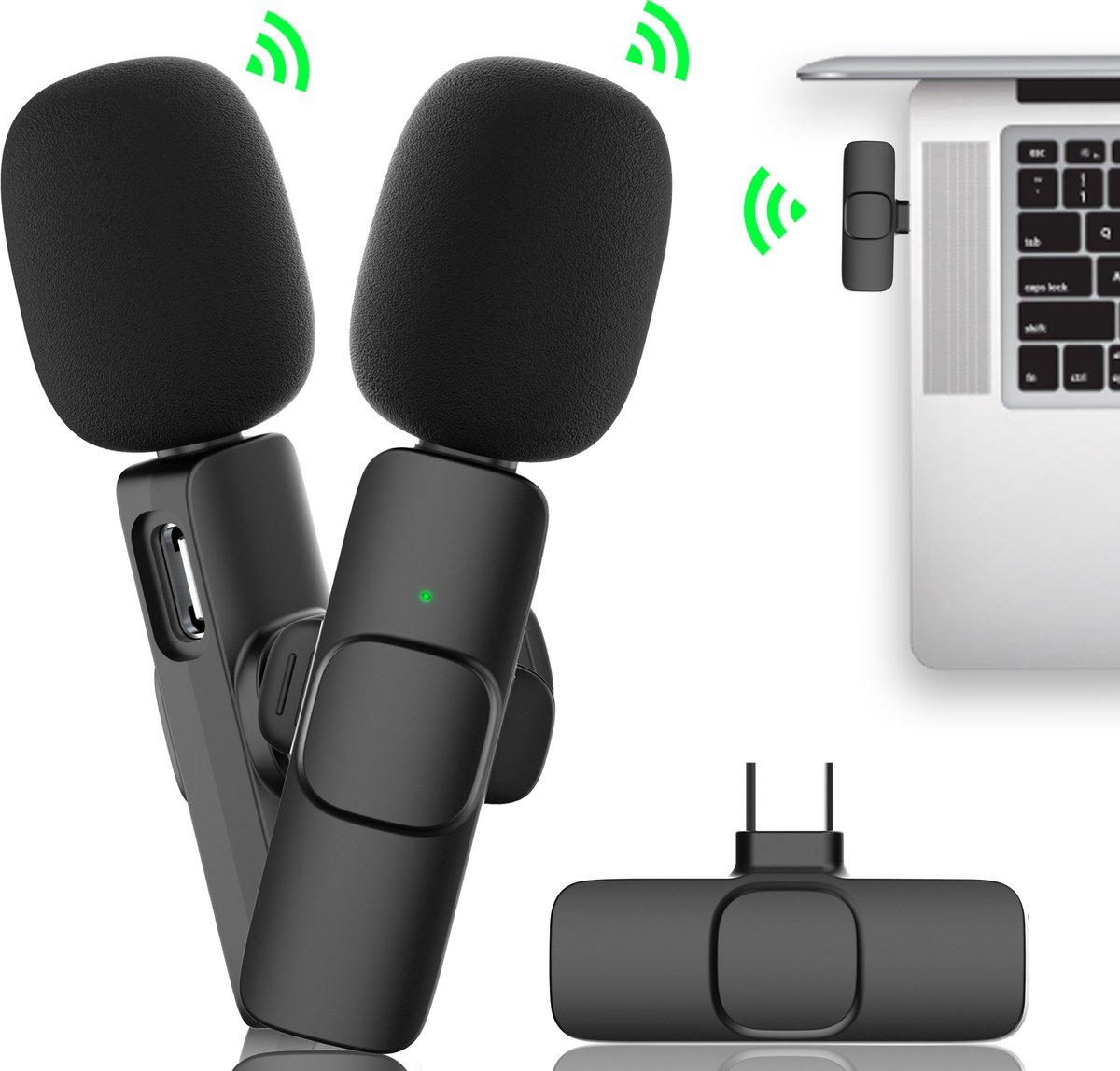 MATTI® 2-in-1 Draadloze Microfoon - Bluetooth Microfoon - 2 Microfoons ...