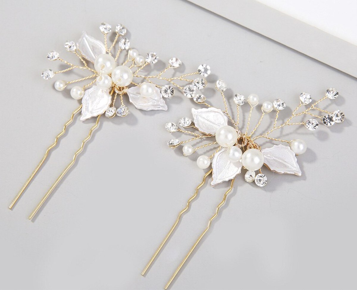 Haar accessoires | haarversiering | haar speld | haarspeld met parels ...