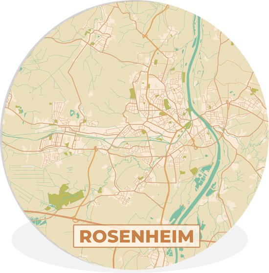 Wall Circle - Wall Circle Indoor - Rosenheim - Map - Map - Vintage ...