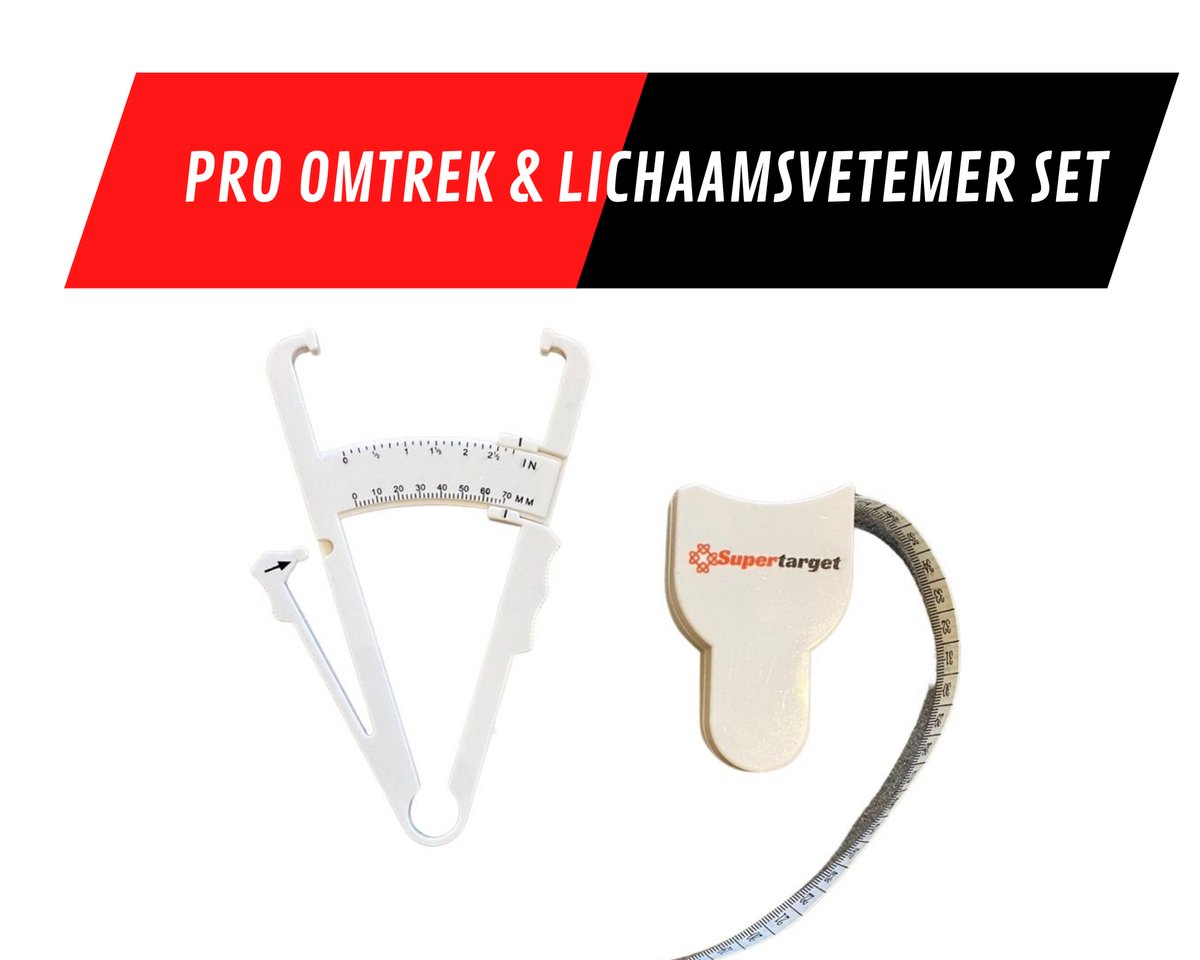 Supertarget PRO Omtrekmeter - DUO set - Lichaamsvetmeter ...