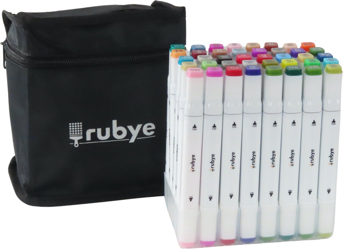 Rubye® Markeerstiften - Dual-Tip Markers - Twinmarkers - Alcohol ...