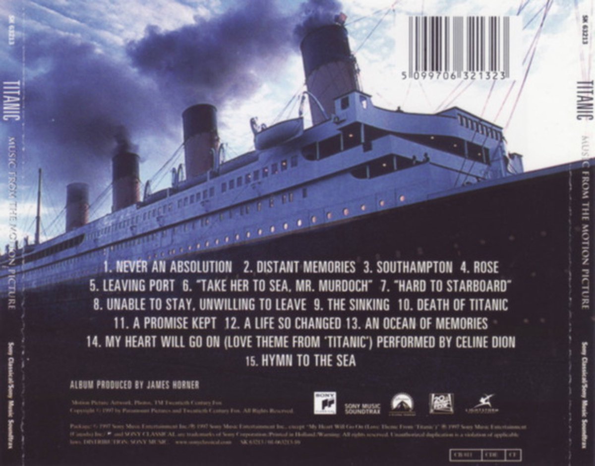 Titanic: Music From THe Motion Picture, James Horner | CD (album ...
