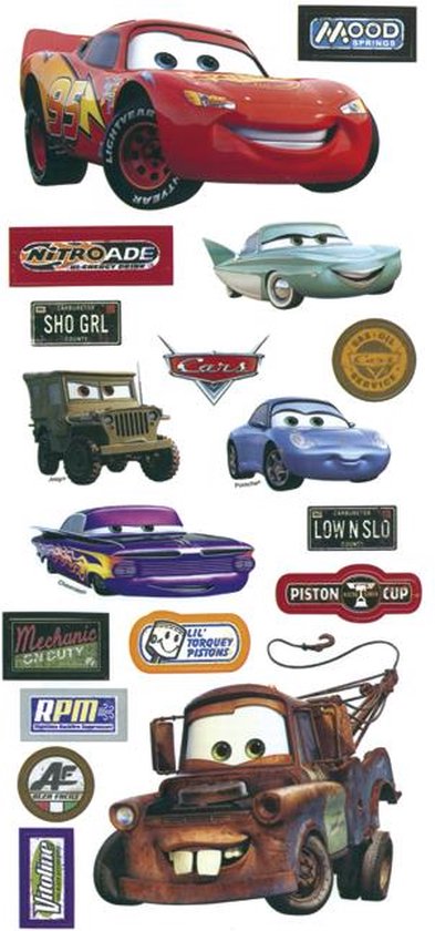 Disney - Cars Stickers & Borders - 1 vel met18 stickers | bol