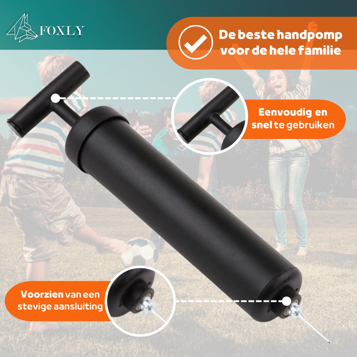 FOXLY® Ballenpomp met Extra Naalden - Voetbalpomp - Pomp Universeel ...