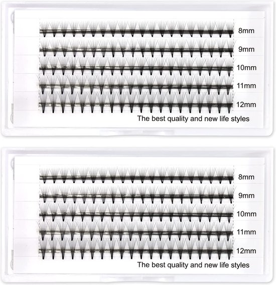 2 Stuks - 7D Volume Wimperextensions - C Curl - Russian Cluster Wimpers ...