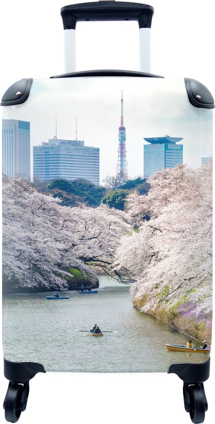 Koffer - Sakura bomen aan rivier in Japan - 35x55x20 cm - Handbagage ...