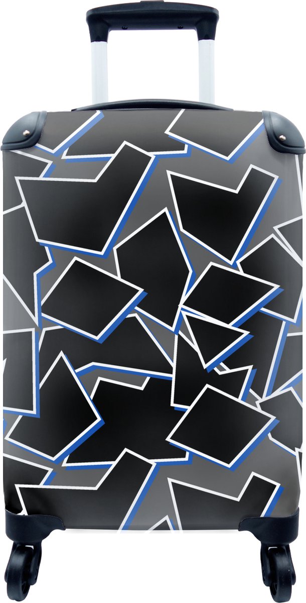 MuchoWow® Koffer - Vormen - Geometrie - Zwart - Design - Past binnen ...