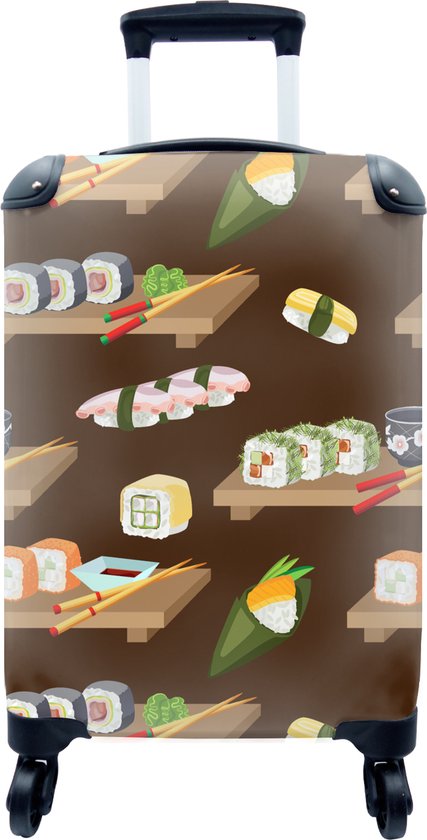 MuchoWow® Koffer - Design - Sushi - Koken - Patroon - Past binnen ...