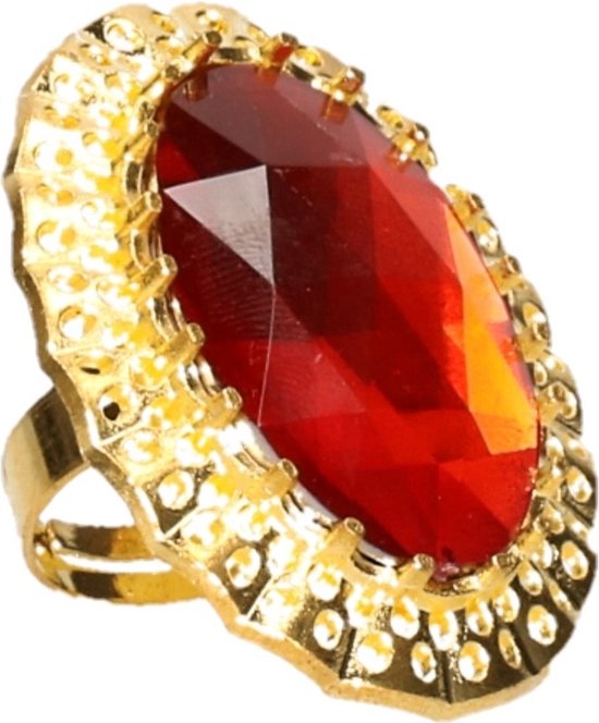 Sinterklaas verkleed ring - goud/rood - ovaal - voor heren - sieraden ...