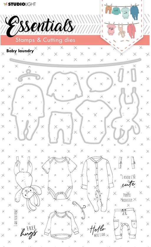 Studio Light Essentials stempel & snijmallen Baby laundry | bol.com