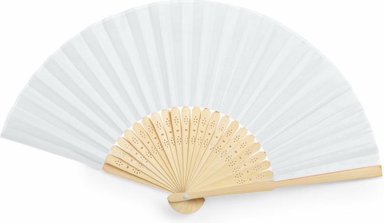 2x stuks handwaaiers/Spaanse waaiers wit - Verkoeling in de zomer | bol