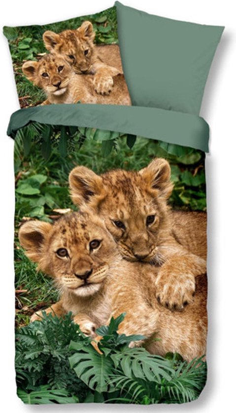 Good Morning Kinderdekbedovertrek LION CUBS 135x200 cm meerkleurig ...