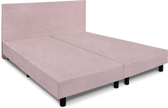 Boxspring Basic - 160x210 cm Incl Hoofdbord - Roze | bol.com