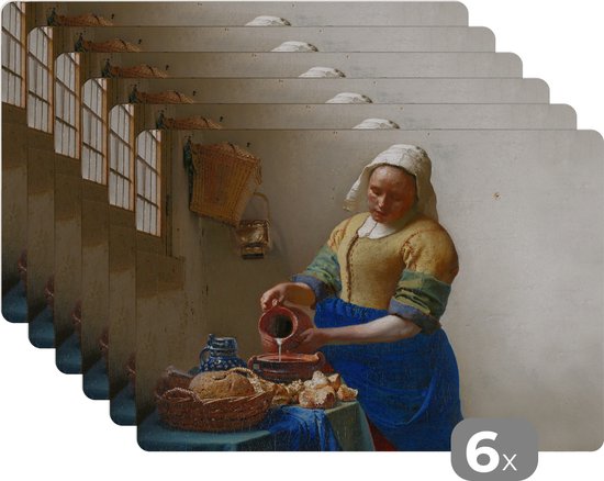 Placemats - Melkmeisje - Schilderij - Vermeer - Oude meesters - Onderlegger placemats... | bol.com