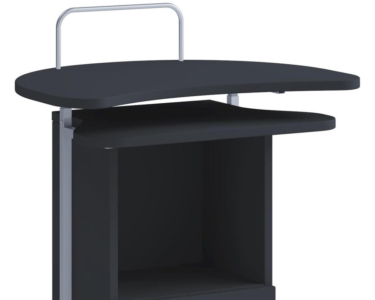 VCM Houten Staand Bureau Lessenaar Mobiele Staande Tafel Rolbare Wielen ...