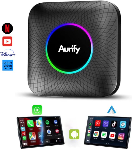 Aurify - Carplay Pro Dongle - Apple CarPlay - Android Auto - Draadloos ...