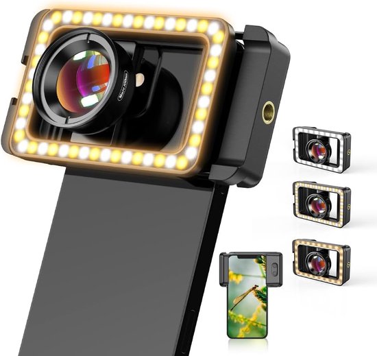 Telefoon-Vullicht en Lens Adapter Set - Verbeter uw Smartphone ...