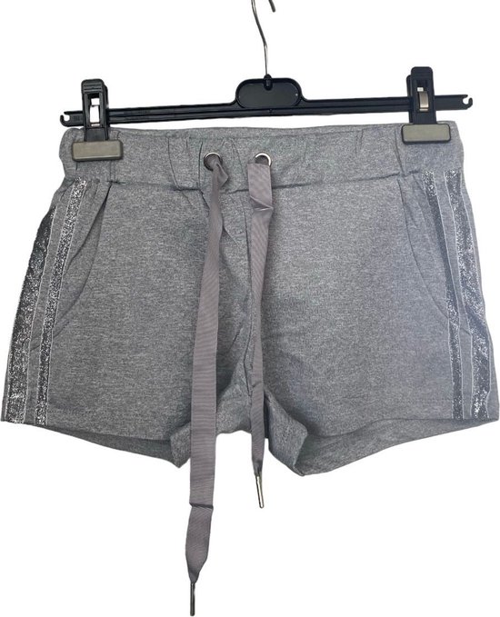 Dames short met bies S grijs | bol