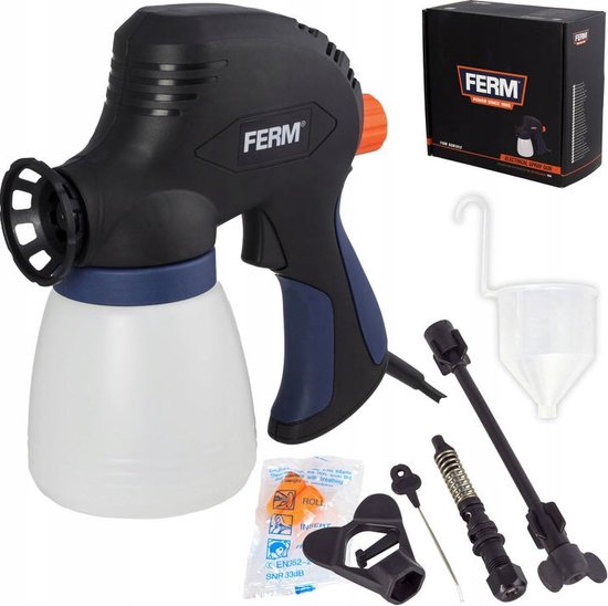FERM Verfspuit Elektrisch - Spuitpistool voor verf, lak, water - 800ml ...