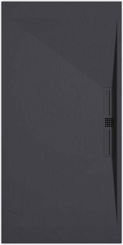 Sanifun douchebak Stone Side Anthraciet Slate 1000 x 700 P | bol