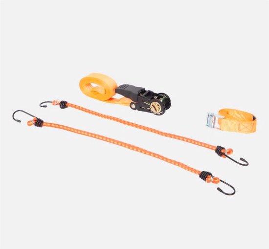 Kit Met Spanband + Snelbinder 4 Delig 2 x Snelbinder van 45 cm - 1 x ...