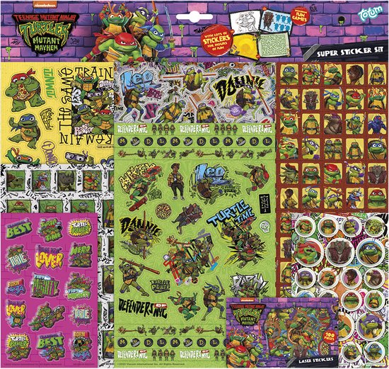 Ninja Turtles stickers Totum super sticker set XL - 7 vellen incl. luxe ...