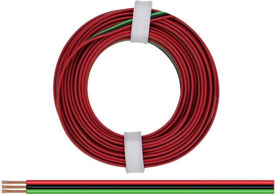 Donau Elektronik 325-014 Draad 3 x 0.25 mm² Rood, Zwart, Groen 5 m | bol