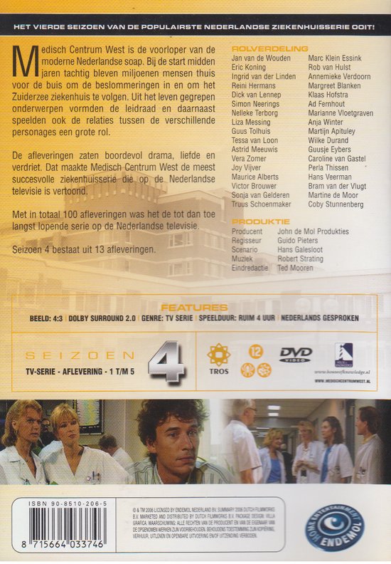 Medisch Centrum West - Seizoen 4 - 1/5 (Dvd), Marc Klein Essink | Dvd's ...