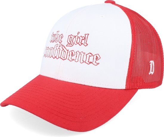 Hatstore- Tube Girl Confidence Red/White/Red Trucker - Delulu Cap | bol