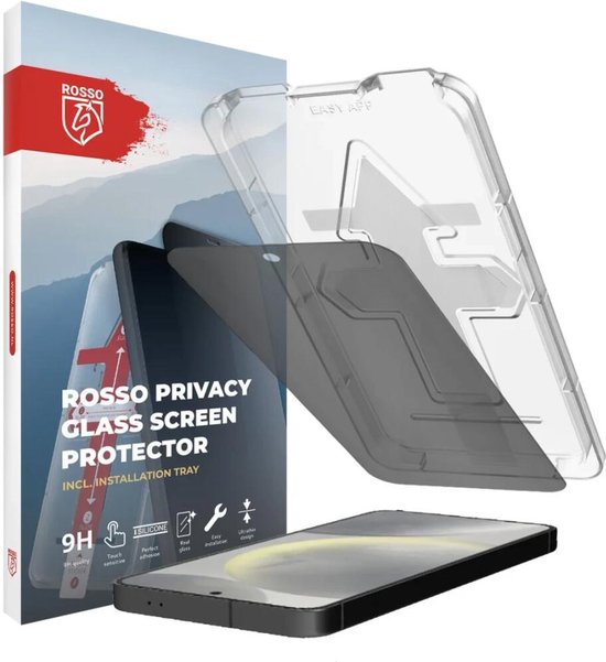 Rosso Privacy Screen Protector Geschikt voor Samsung Galaxy S24 Ultra - 9H Gehard Glas... | bol