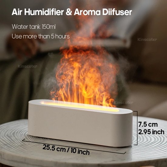 MK - Aroma Diffuser - Luchtbevochtiger - Ultrasone Cool Mist Maker - wit - LED | bol