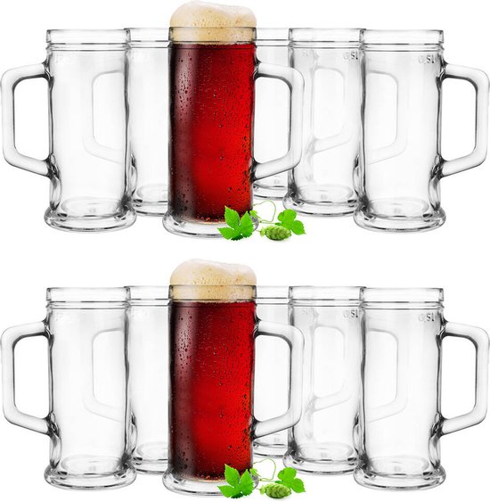 Glasmark Bierglazen - Bierpullen - 12x - 500 ml - glas - Oktoberfest | bol