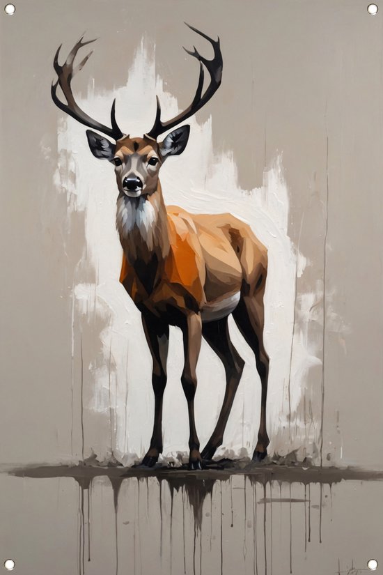 Hert poster - Dieren tuinposter - Tuinposters Dripping - Schutting ...