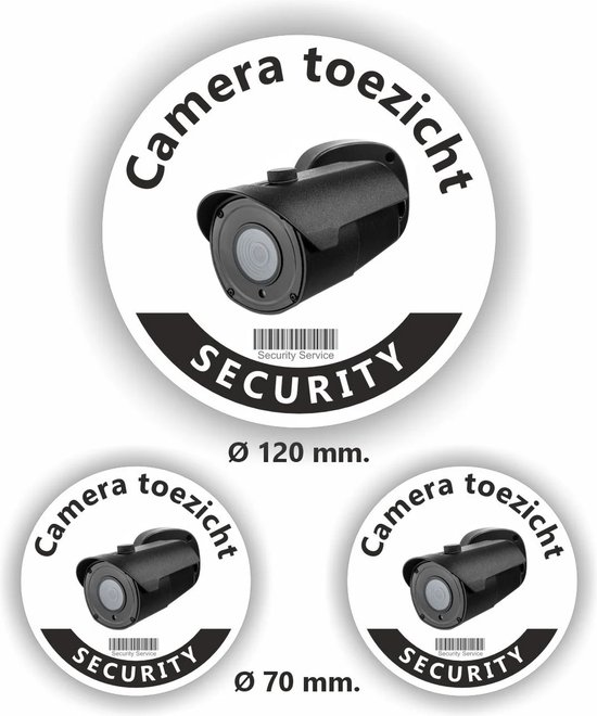 Camera toezicht security sticker set Nederlands | bol